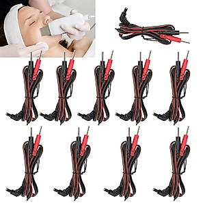 Sonew 10pcs / Bag 2.35mm 1.2m 2‑in‑1 Pin Type Electrode Wires Cable, TENS Cable Wires for TENS Unit Physiotherapy Machine