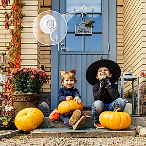 VIS'V Wreath Hanger, Large Clear Heavy Duty Suction Cup Wreath Hooks with Wipes 22 LB Removable Strong Window Glass Door Suction Cup Wreath Holder for Halloween Christmas Wreath Decorations - 2 Pcs