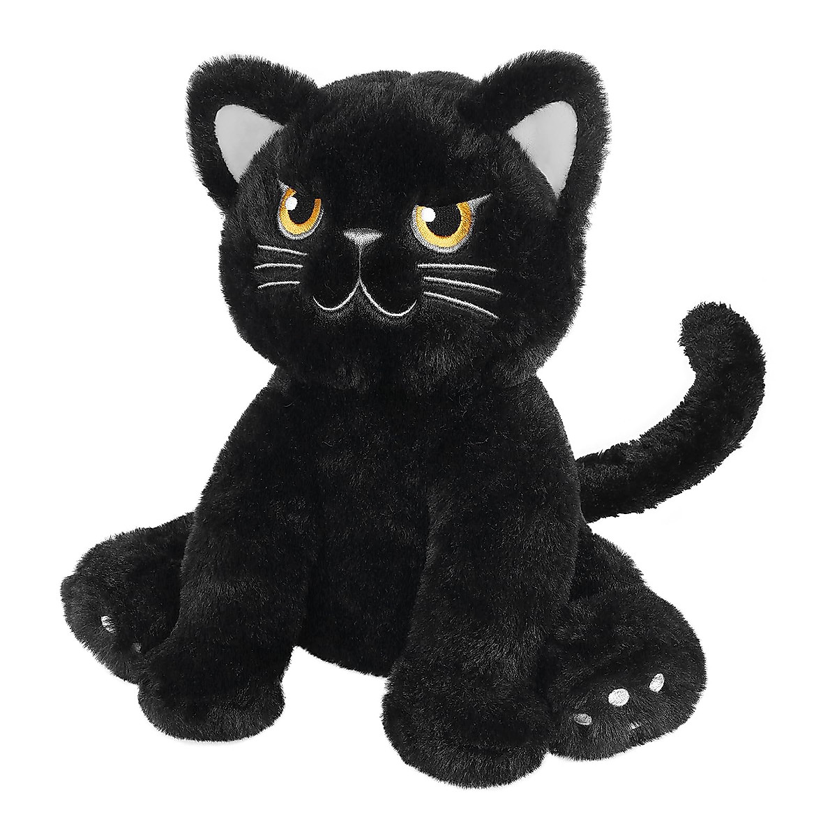 SuzziPals Coolable & Heatable Grumpy Black Cat Stuffed Animals, Lavender Scented Microwavable Plush Toys Heating Pad for Soothing & Period Discomfort, Kitty Plushie for Bedtime Cuddle, Warming Gift