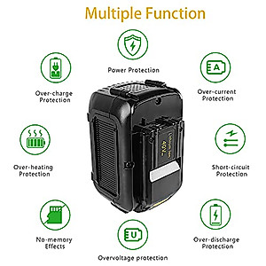 40V 7500mAh Replacement Battery DCB404 DCB406 DCB407 DCB114, Lithium Ion Premium Battery Compatible with Dewalt All 40V MAX Tools