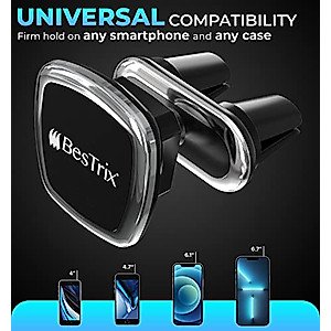 Bestrix Magnetic Phone Car Mount Magnetic Car Cell Phone Holder | Magnet Car Phone Holder Compatible w/ iPhone 12 11 Pro/11 Pro Max/XS/XR/X/8/7,Galaxy S10/S10+/S9/S9 Note & More (Air Vent)