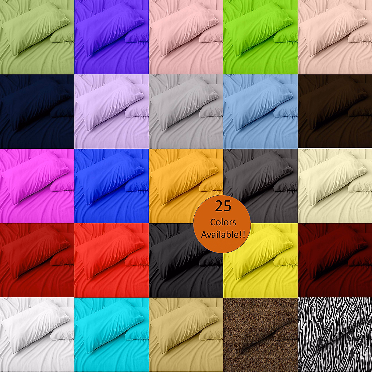 MGPS 400 Thread Count - 100% Pure Egyptian Cotton - 4 Piece Sheet Set, Fits Upto 15" Deep Pocket, Smooth & Soft Sateen Weave - |Queen, Chocolate Solid|