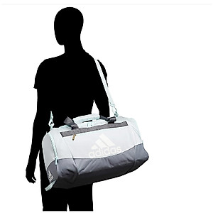 adidas Defender 4 Small Duffel Bag, Jersey Onix Grey/Black, One Size