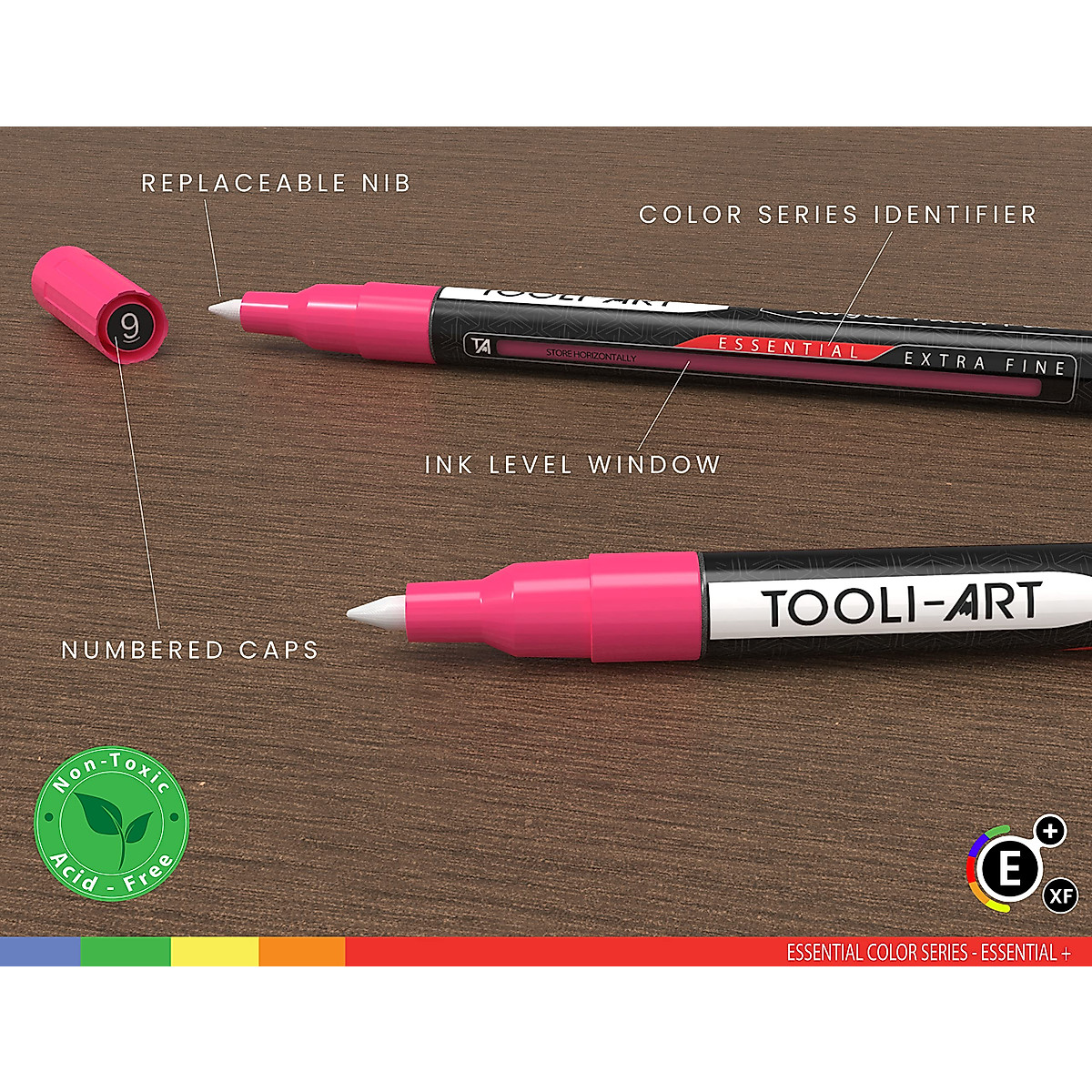 Acrylic Paint Markers Paint Pens Assorted Vibrant Markers for Rock Painting, Canvas, Glass, Mugs, Wood, Ceramic, Fabric, Metal, Ceramics. Non Toxic, Quick Dry, Multi-Surface, Lightfast (EXTRA FINE)