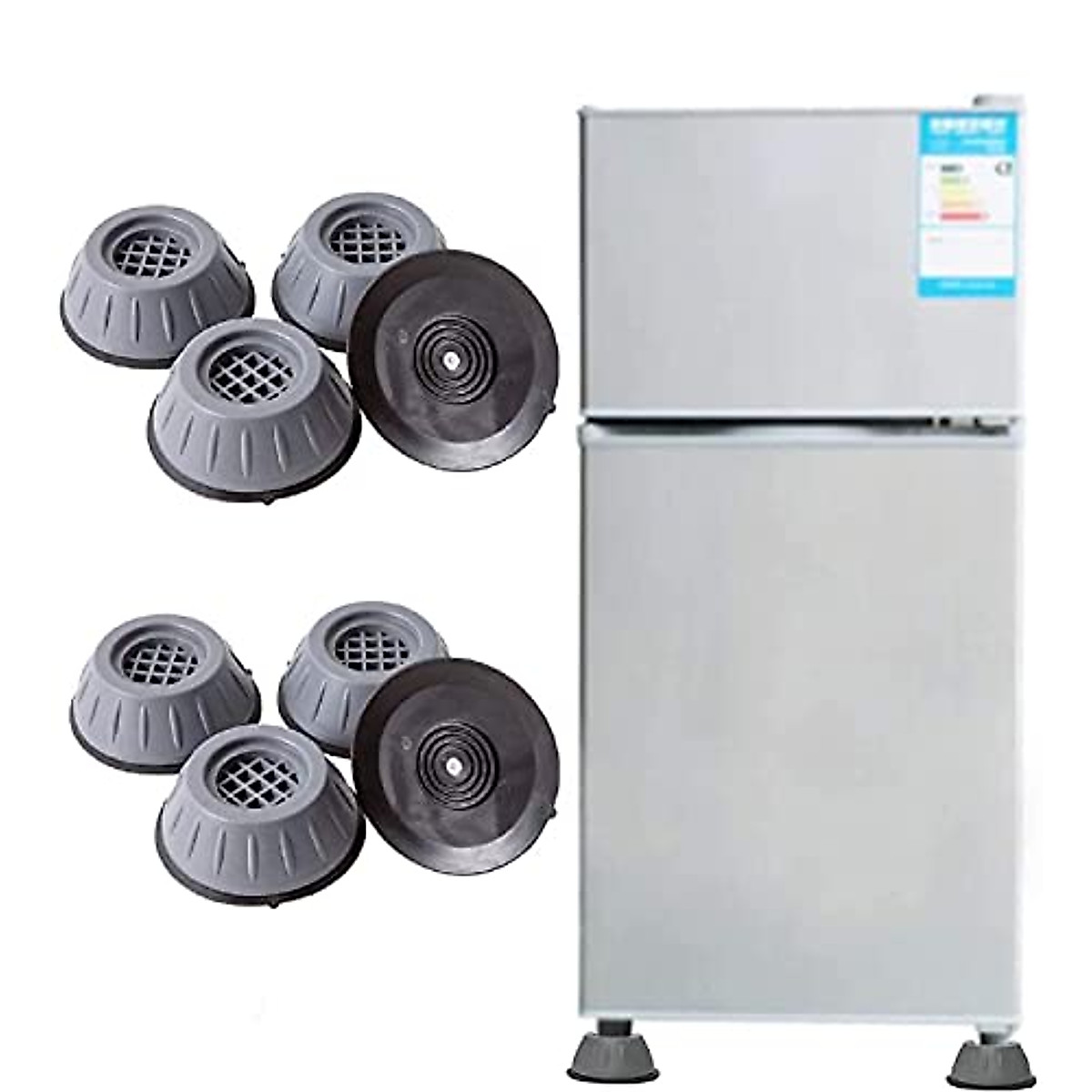 Shock and Noise Cancelling Washing Machine Support Noise Reducing and Anti Slip Anti Vibration Rubber Washing Machine Feet Pads Anti-Walk Dryer Washer Vibration Pads Washing Machine Stabilizer