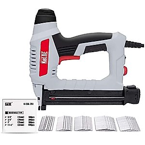 KeLDE Electric Nail Gun Kit, 120V Power Brad Nailer with Adjustable Power Knob, Includes 1500pc Brad Nails, 15/20/25/32mm