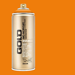 Montana Cans GOLD Spray Paint, 400ml, Shock Light Orange
