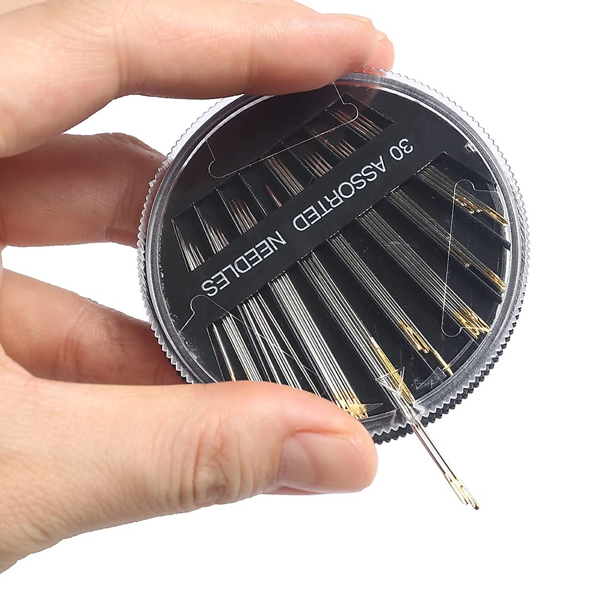 Eketirry Premium Hand Sewing Needles，30-Count Assorted Needles for Sewing Repair, 6 Different Sizes Sewing Needles with 2 Threaders (1)