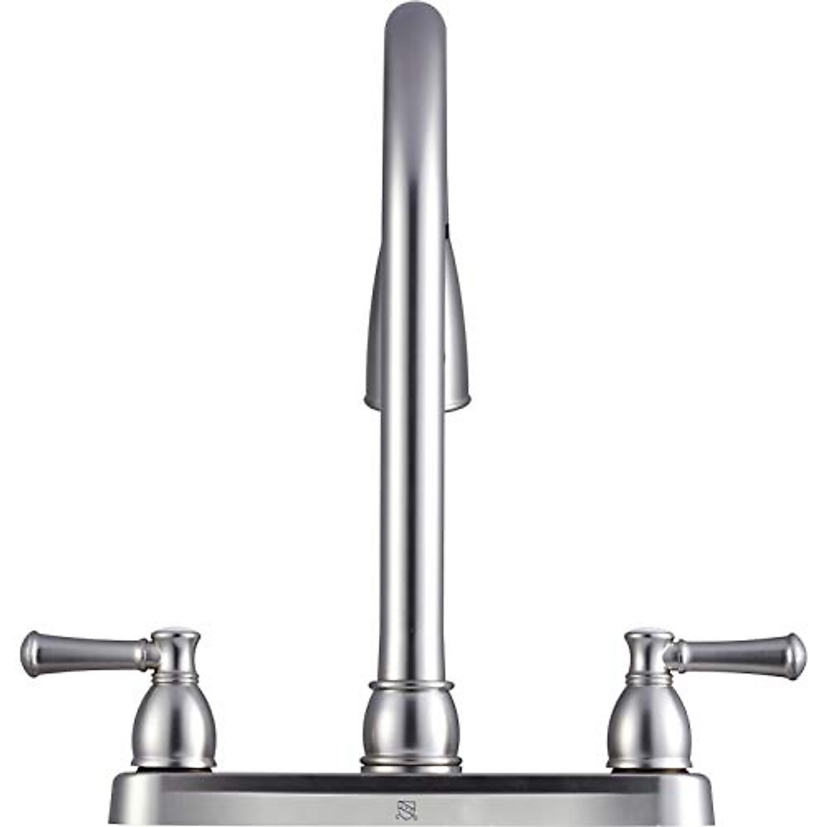 Dura Faucet DF-PK350L-SN RV Non-Metallic Low Weight Plastic ResinTwo-Handle Pull-Down Kitchen Sink Faucet (Brushed Satin Nickel)