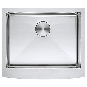 ZUHNE Stainless Steel Farmhouse Kitchen Sink (24-Inch Apron Front, 16-Gauge Small Bowl)