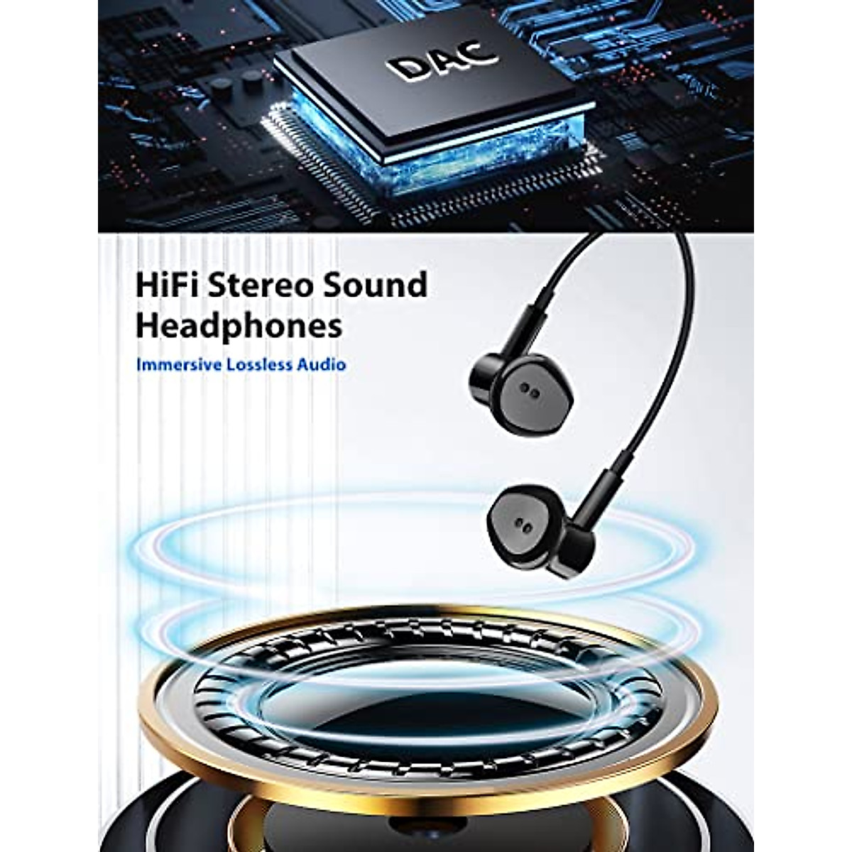 USB C Headphone for Samsung Galaxy S23 Ultra S22 A53, Type C Headphone Charging Adapter 2-in-1 Wired Earbuds with Mic PD Fast Charging Noise Canceling Earphone for Google Pixel 7 Pro 6 6A Flip 3