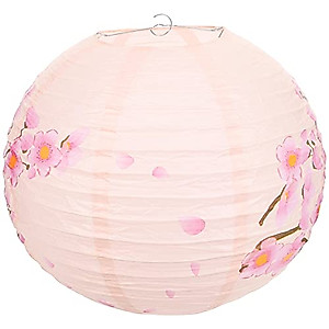 BESTOYARD Sushi Lantern Lamps 3pcs Japanese Paper Lanterns Small Lantern Cherry Blossoms Iron Japanese Paper Lanterns Decorative Flower Lantern