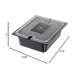 Carlisle FoodService Products 10221B03 StorPlus Half Size Food Pan, Polycarbonate, 4" Deep, Black