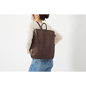 The Sak Los Feliz Backpack in Leather, Detachable Shoulder Strap, Mahogany