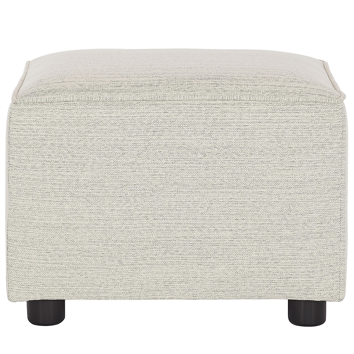 Evolur Holland Upholstered Ottoman in Thunder, Foot Rest Stool for Nursing Moms, Tool-Free Assembly, Made for Every Décor