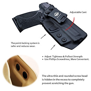 POLE.CRAFT M&P 2.0 9mm Hoster IWB KYDEX for Smith & Wesson M&P 9mm M2.0 4"/4.25" Pistol Case - Inside Waistband Concealed Carry Holster S&W M&P 9mm 2.0 Gun Pouch Accessories