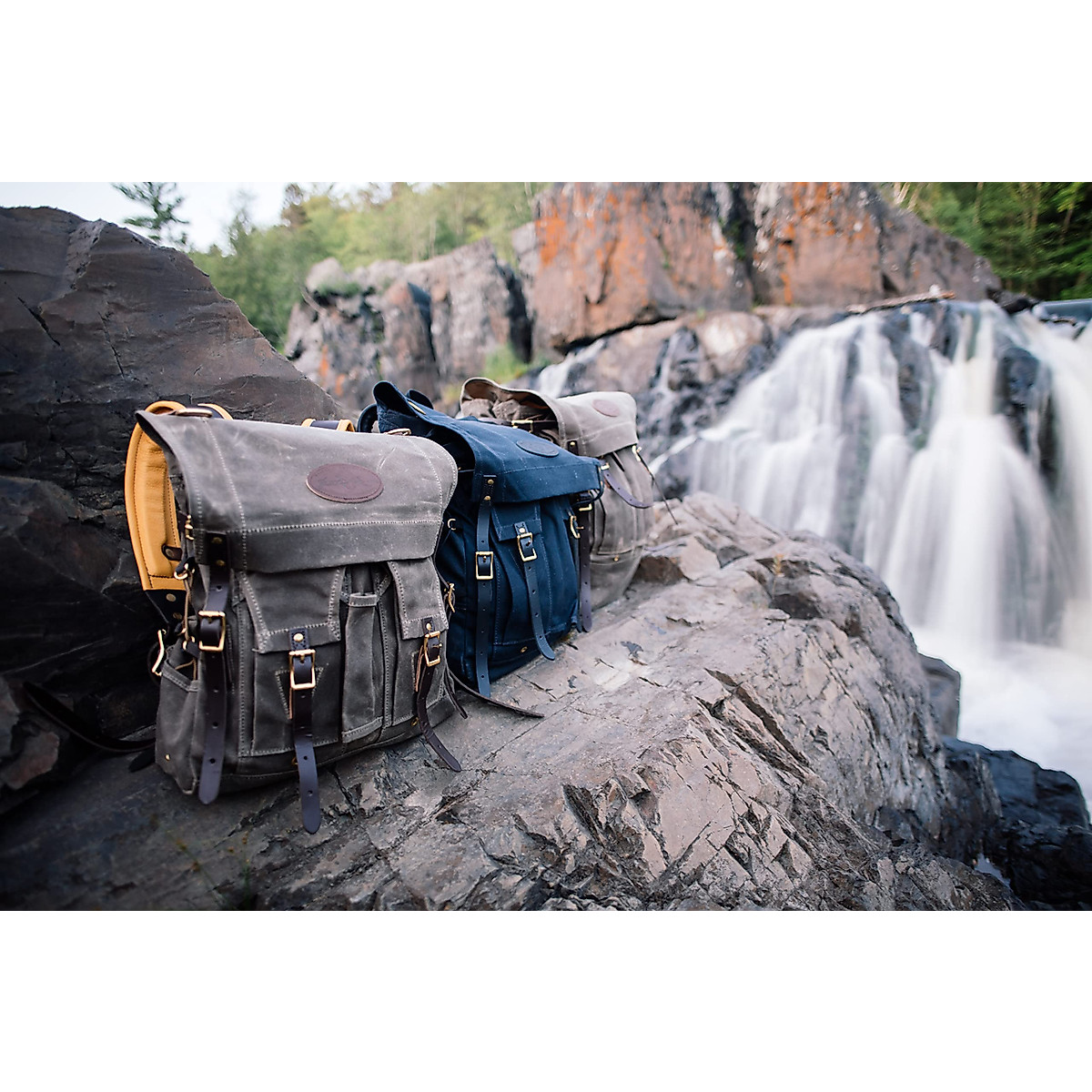 Frost River Isle Royale Bushcraft Backpack - Durable Waxed Canvas Outdoor Hiking Pack, 45 Liter, Field Tan