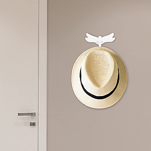 Zerodeko 1 Set Dragonfly Hook Decor Animal Coat Hangers Retro Keychain Metal Clothing Rack Heavy Duty Hook Wall Mounted Hanger Home Wall Hook Key Hanging Hook Aisle White Delicate