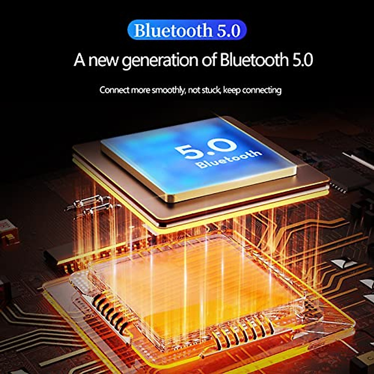 #w0PbXF Hanging Neck in-Ear Ultra-Long Standby Running Sports Bluetooth Headset in-Ear Plug-in Card Large Power Range