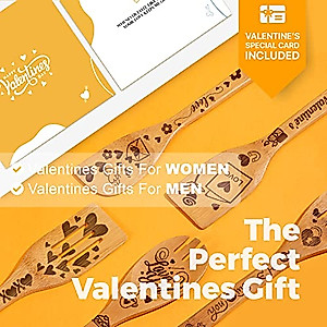 Riveira 6-piece Wooden Spoons For Cooking, Unique Valentines Day Gifts For Her, Valentines Day Gifts For Mom, Valentines Day Gifts For Girlfriend, Valentines Day Kitchen Decor - Valentines Decorations