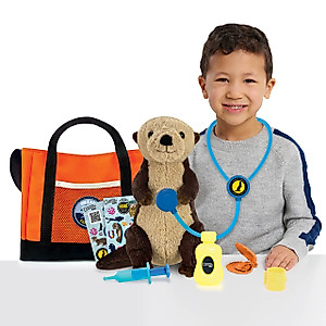 National Geographic Kids Sea Otter Care and Nurture Set, Stuffed Animals, Doctor Kits, Kids Toys for Ages 3 Up, Amazon Exclusive