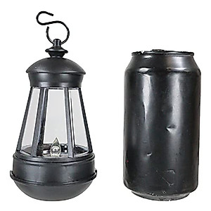 Ebros Plastic Solar Hanging LED Lantern 5.5 Inches High Decorative Replacement for Garden Light Statues for Ebros Gift Garden Sculptures