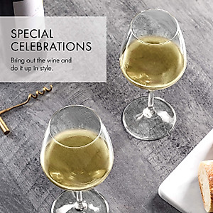 Paksh Novelty Italian White Wine Glasses - - Wine Glass Set for Parties, Weddings, Gifting - Clear Wine Glass, for Red and White Wine - Christmas Gift for Women & Men