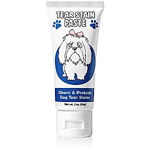 Squishface Tear Stain Paste - Cleans Dog Tear Stains - 2 Oz, Great for Long Hair Dogs Such as Poodles, Terriers and Maltese