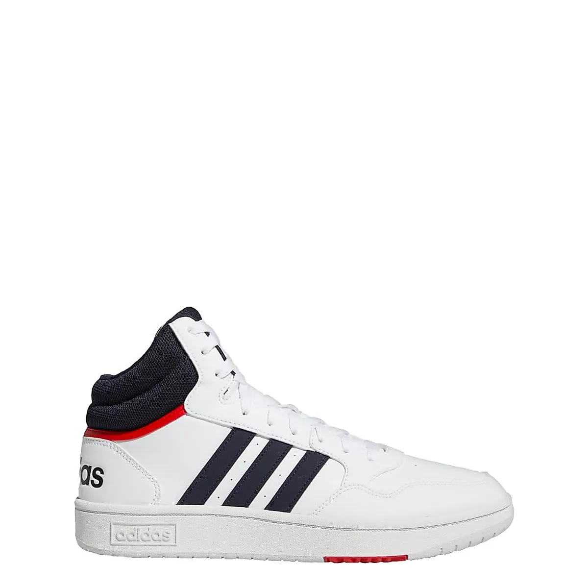 adidas Adult Hoops 3.0 Mid White/Legend Ink/Vivid Red 11
