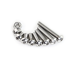 Sutemribor 240 Pieces M4 Stainless Steel Button Head Hex Socket Head Cap Bolts Screws Nuts Assortment Kit + Wrench