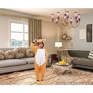 Joyxiam Kids Onesie Animal One Piece Pajamas Halloween Christmas Cosplay Costume Cartoon Pjs (4T)