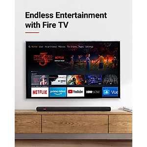 Nebula Soundbar – Fire TV Edition, 4K HDR Support, 2.1 Channel, Built-In Subwoofers, Voice Remote with Alexa