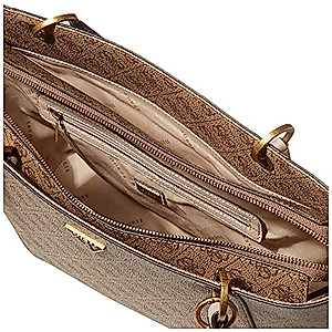 GUESS womens Noelle Elite Tote, Latte, One Size US