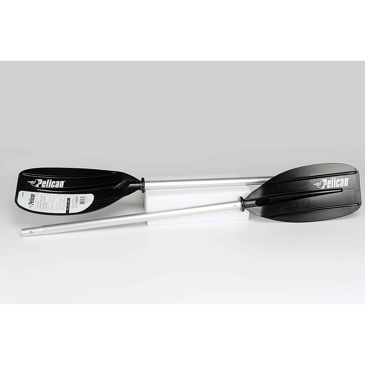 Pelican Junior Kid Kayak Paddle - Youth 2 Piece Aluminum & Polypropylene Ribbed Blade - 72 in - Black