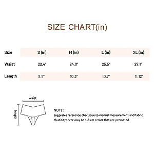 DEANGELMON Women Seamless Thongs No Show Thong Underwear Workout Panties High Waist Tanga Multiple Pack (4P1,M)