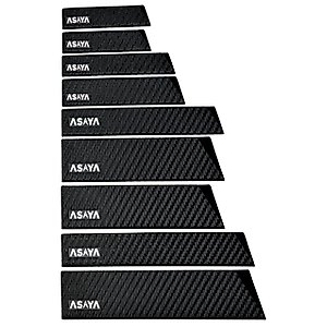 Asaya Professional Knife Edge Guards -Universal Blade Covers - Extra Strength, ABS Plastic and BPA-Free Felt Lining, non-Toxic and Food Safe - Knives Not Included (9Pcs)