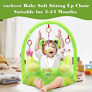 vocheer Baby Sitting Chair, Comfortable Infant Soft Plush Floor Support Seat Baby Learning to Sit Soft Animal Shaped Baby Sofa for Newborn(Radish Rabbit)
