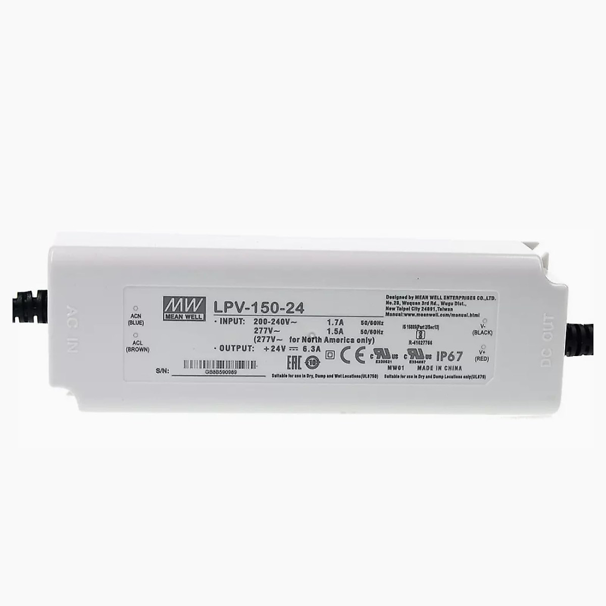 Mean Well LPV-150 LPV-150-12 LPV-150-24 LPV-150-48 LPVL-150-12 LPVL-150-24 MEANWELL LPV 150 150W