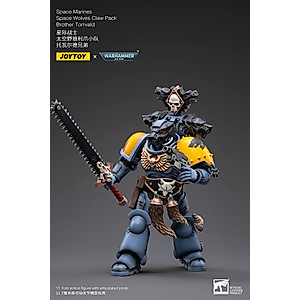 HUAXI DARK SOURCE(HAINAN)TECH JoyToy Warhammer 40K: Space Wolves Claw Pack Torrvald 1:18 Scale Figure