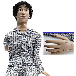 PreAsion Training Manikin Model Trauma Model Anatomical Human Model Demonstration Manikin Patient Care for Nursing Female-Male Wound Training Mannequin Patient Care Education Teaching 63’’Life-Size