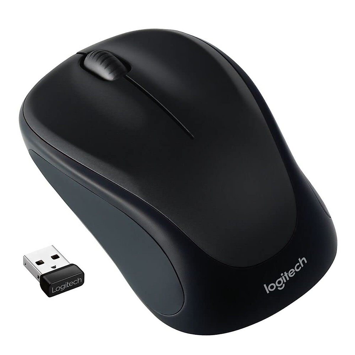 Logitech M317 Wireless Mouse, 2.4 GHz with USB Receiver, 1000 DPI Optical Tracking, 12 Month Battery, Compatible with PC, Mac, Laptop, Chromebook - Black