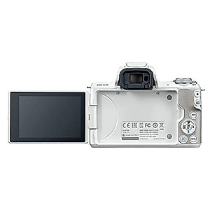 Canon EOS M50 Mirrorless Camera Kit w/EF-M15-45mm Lens and 4K Video (White) (Renewed)