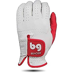 BG Bender Golf Glove | Wear On Left | (Red, Mens ML)
