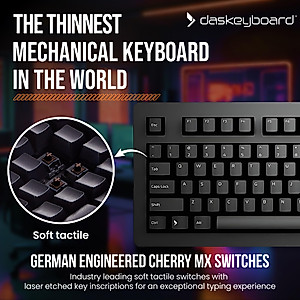 Das Keyboard 4 Professional Wired Mechanical Keyboard, Cherry MX Brown Mechanical Switches, 2-Port USB 3.0 Hub, Volume Knob, Aluminum Top (104 Keys, Black)