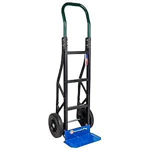 American Lifting 600 lb Capacity Ultra Lightweight Super Strong Nylon Convertible Hand Truck & Dolly Green / Blue