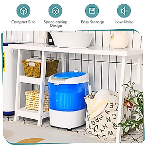 ARLIME Mini Washer and Dryer Combo, 5.5 Lbs Mini Laundry Washer, Semi-automatic Washer with Drain Hose & Spin Tub, Small Washign Machine for Drom RV Apartment (Blue)