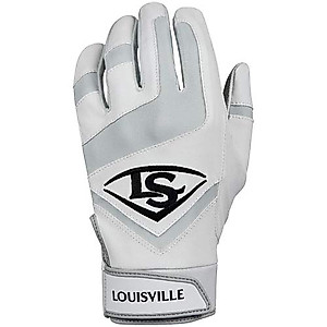 Louisville Slugger Genuine Adult Batting Gloves - XX-Large, White