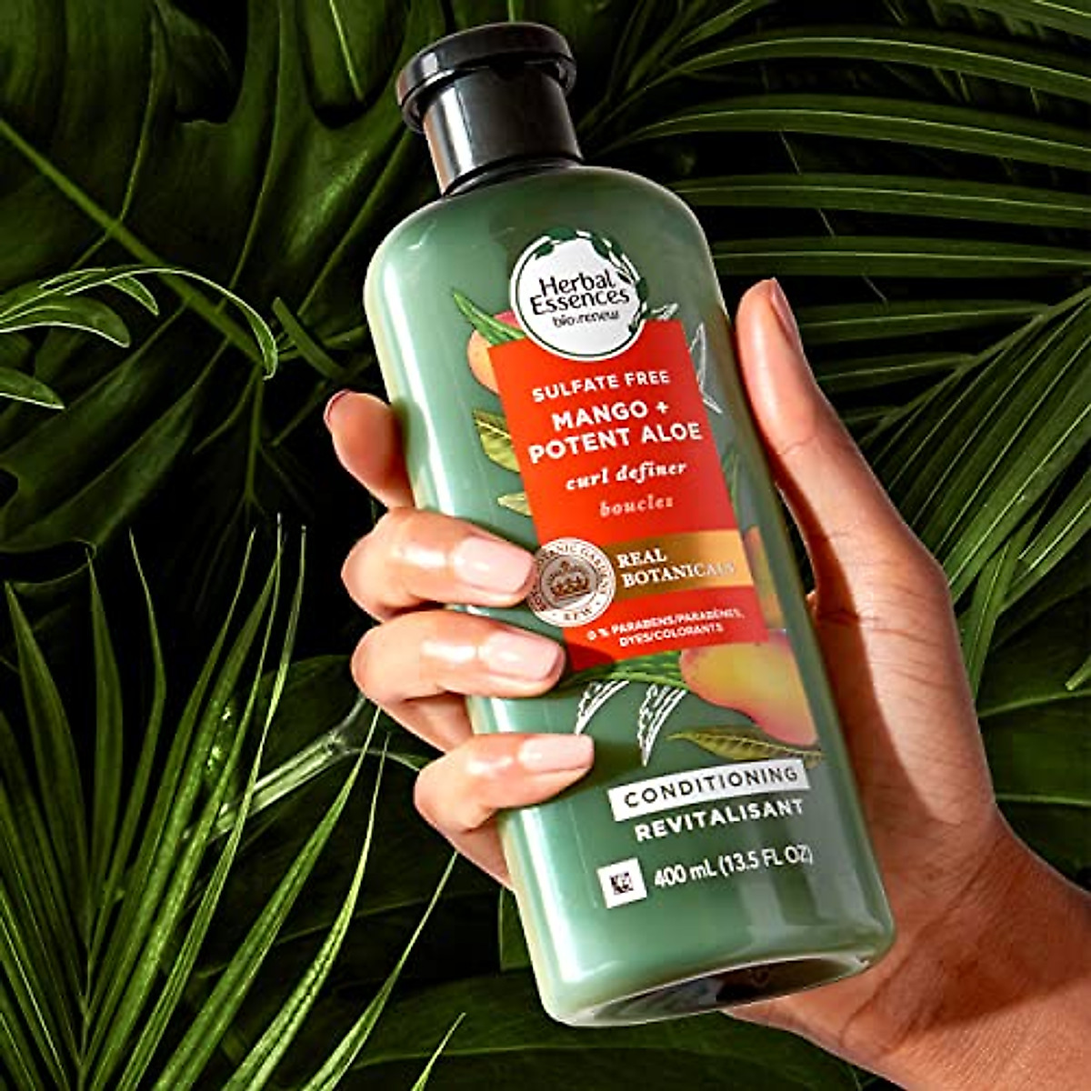 Herbal Essences Bio: Renew Potent Aloe + Mango Conditioner for Curly Hair 13.5 Fl Oz, 5.523 Fl Oz