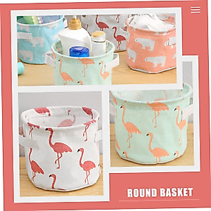 Outanaya 2pcs Storage Basket Mini Containers Shelf Organizer Bins Decorative Storage Bins Snack Containers Canvas Storage Bin Shelves Mini Baskets Decorative Basket Foldable Cotton Linen