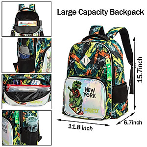MOHCO Kids Backpack 16inch Lunch Bag and Pencil Case Lightweight School Bookbag for Teens, Girls, Boys, Elementary and Middle school